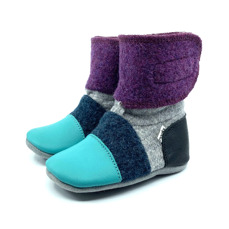 Cosmic Felted Wool Booties