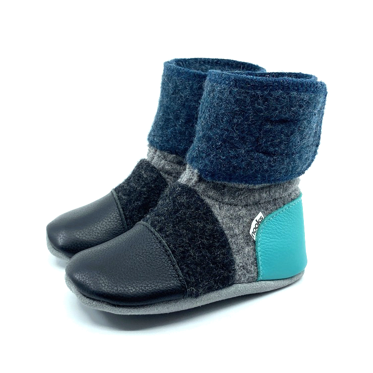 Glacier Felted Wool Booties