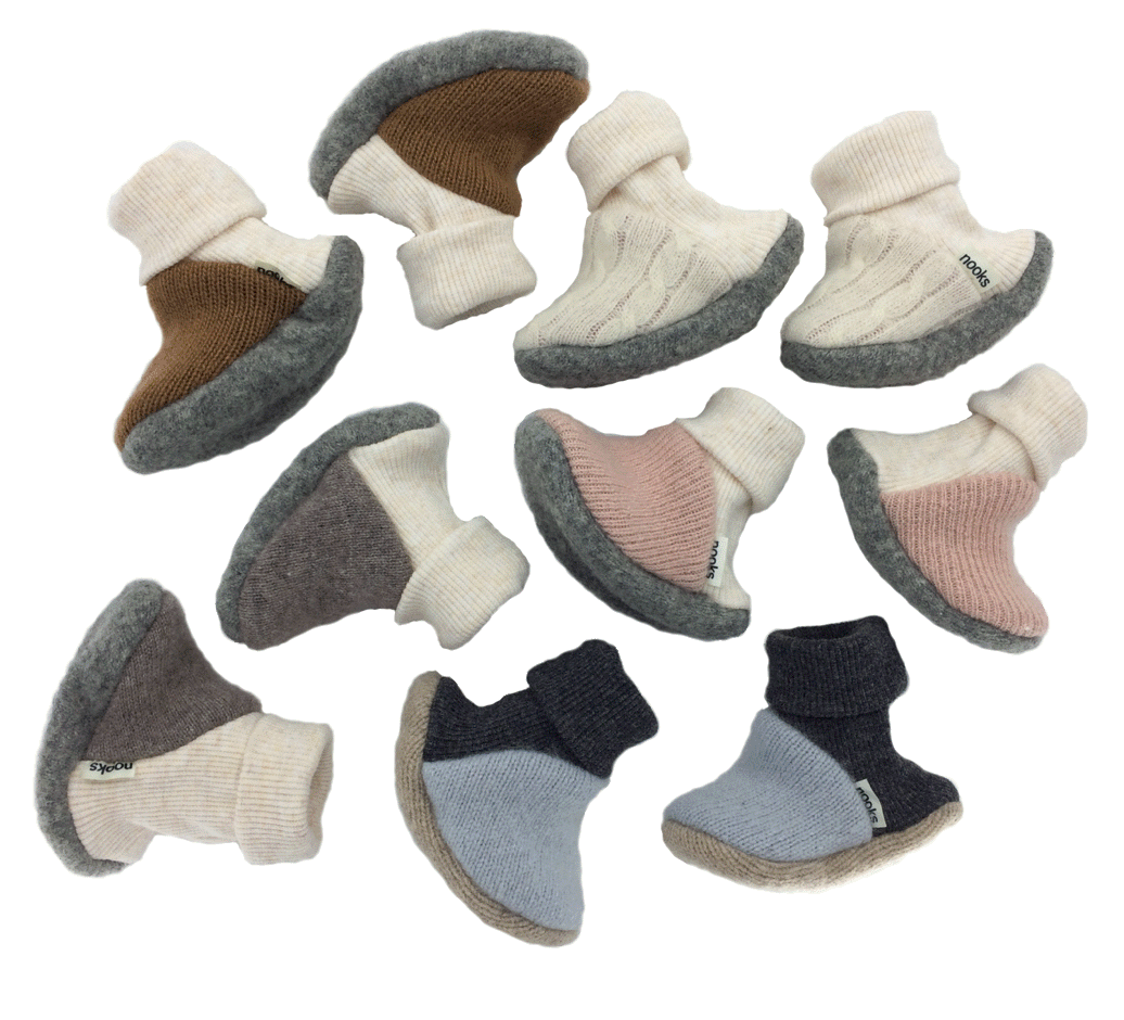 Upcycled Cashmere Pre-Walking Booties