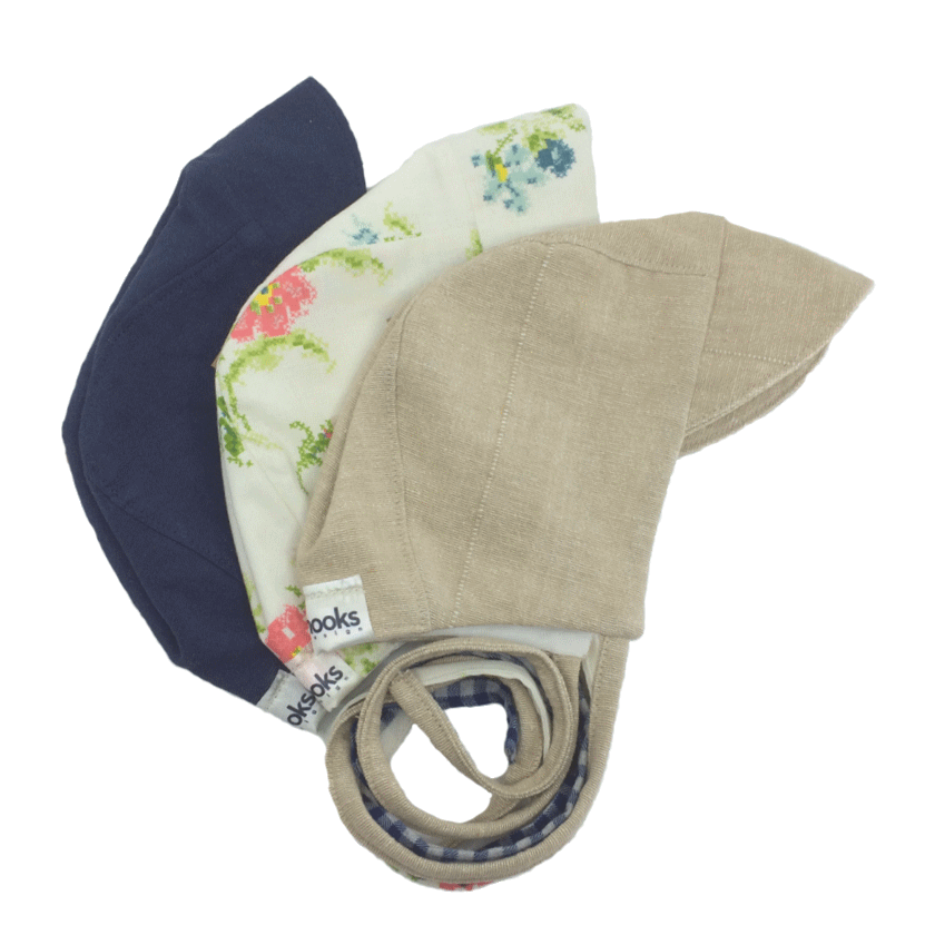 Upcycled fabric bonnet